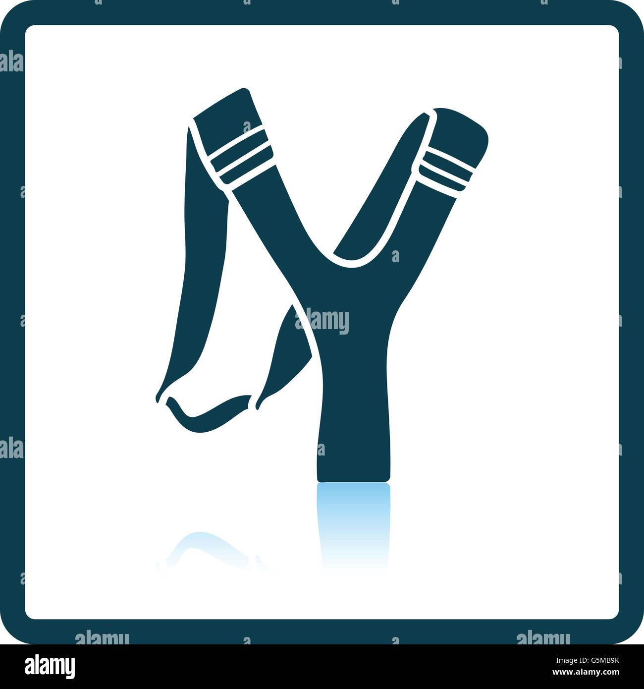 Hunting slingshot icon. Shadow reflection design. Vector illustration ...