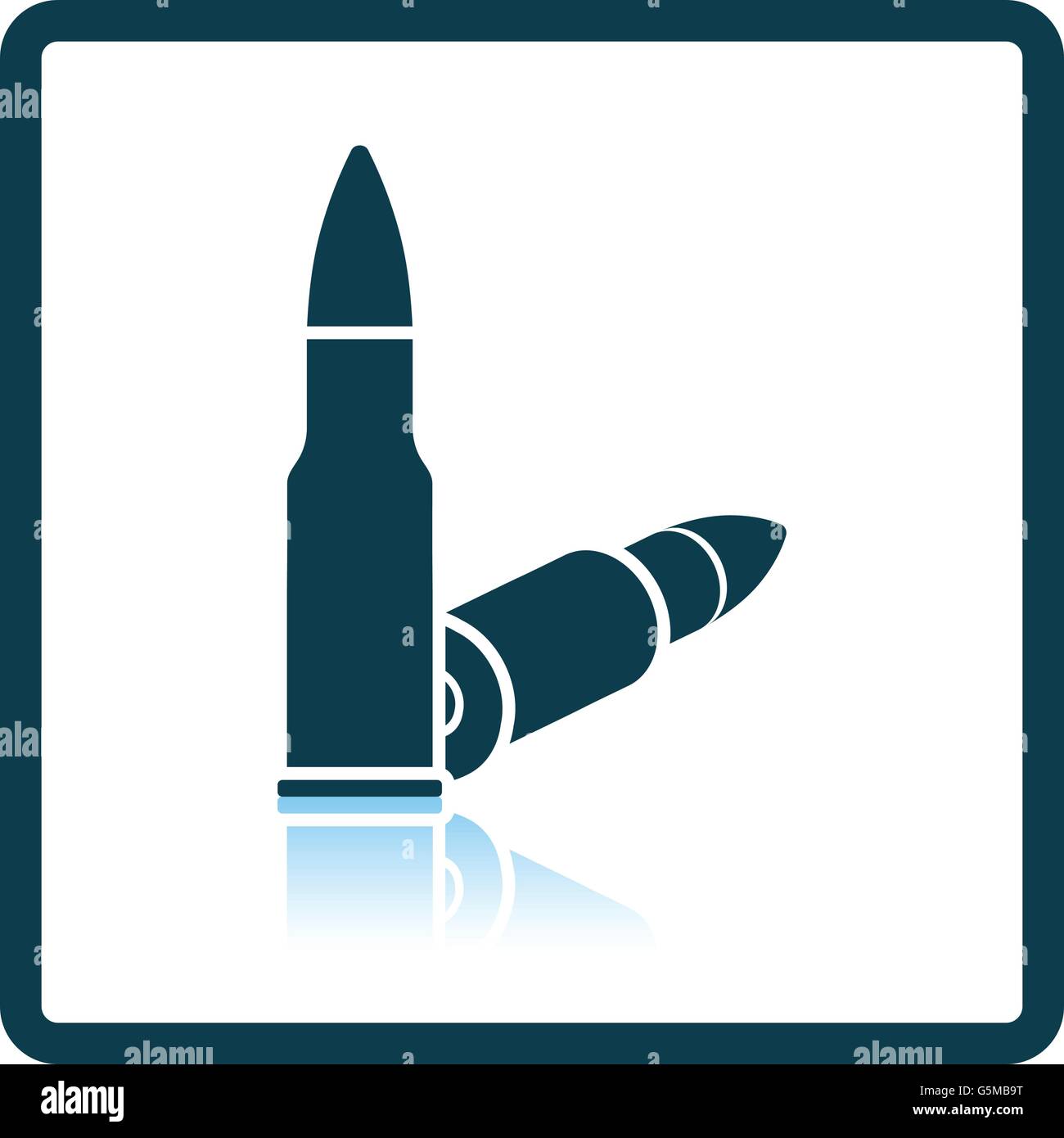Rifle ammo icon. Shadow reflection design. Vector illustration Stock ...