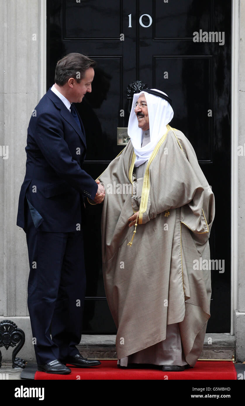 Prime Minister David Cameron greets The Amir of the State of Kuwait ...
