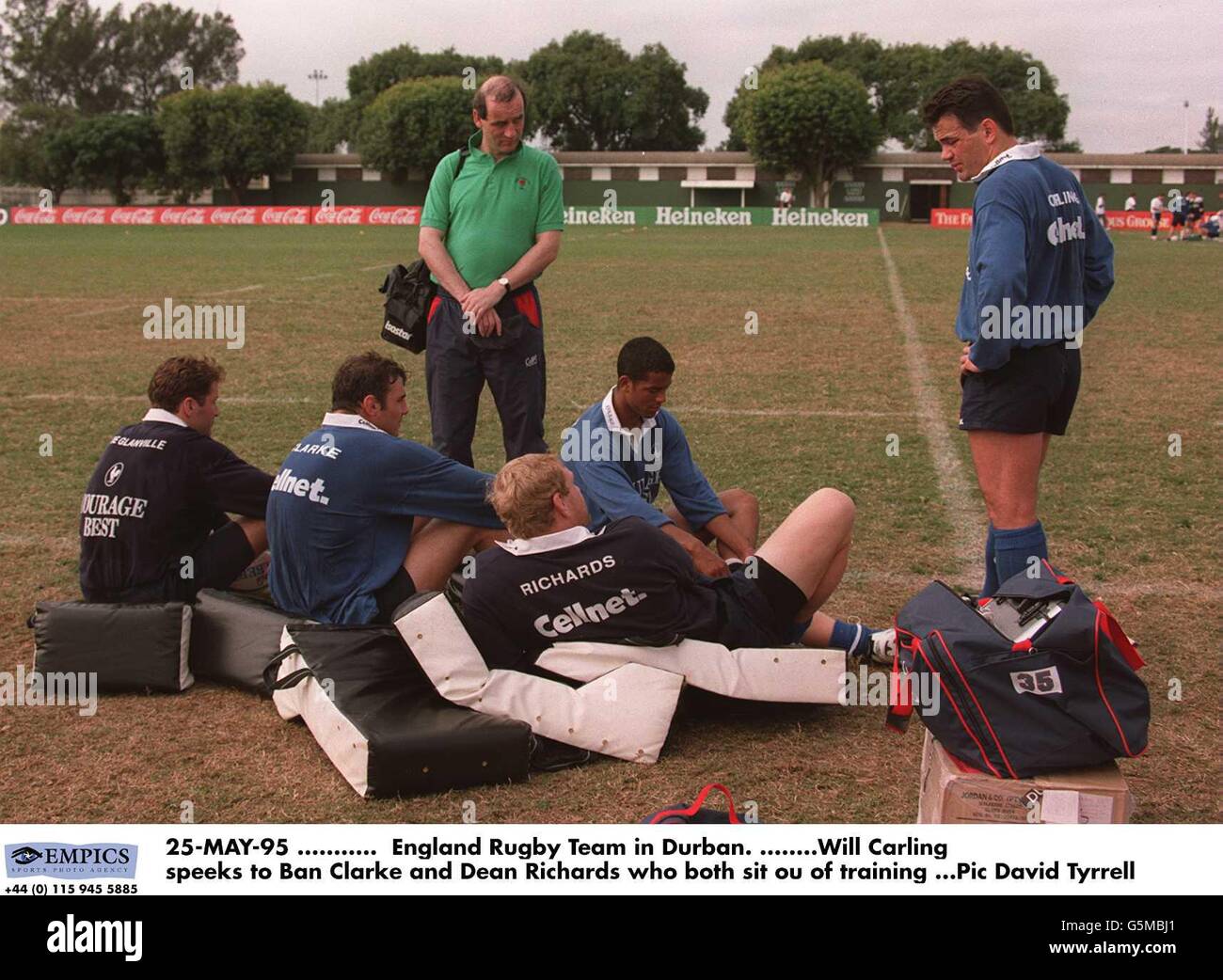 Rugby Union - Rugby World Cup 1995 - England Training Stock Photo - Alamy