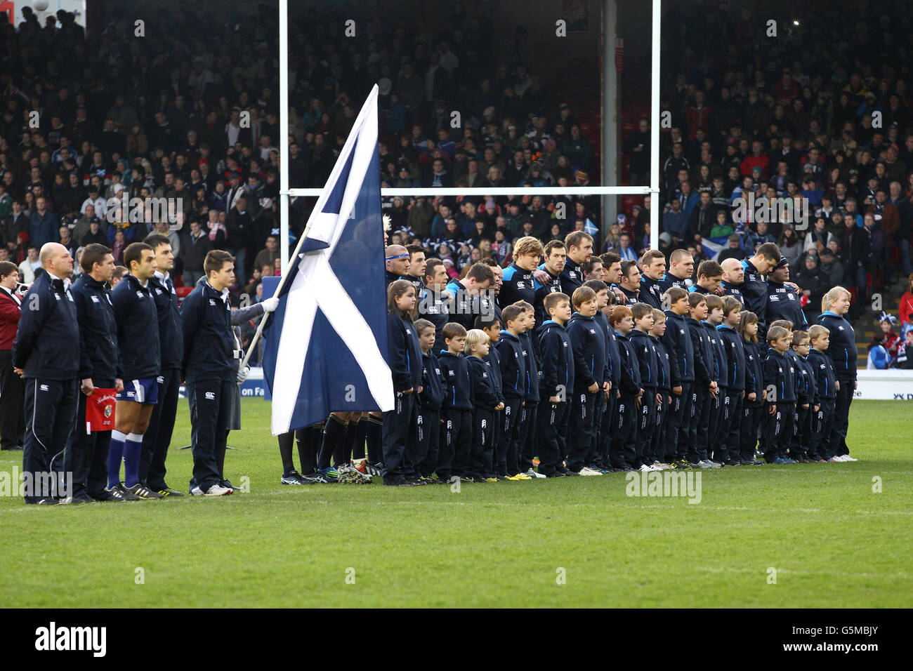 Scotland line up anthems hi-res stock photography and images - Alamy