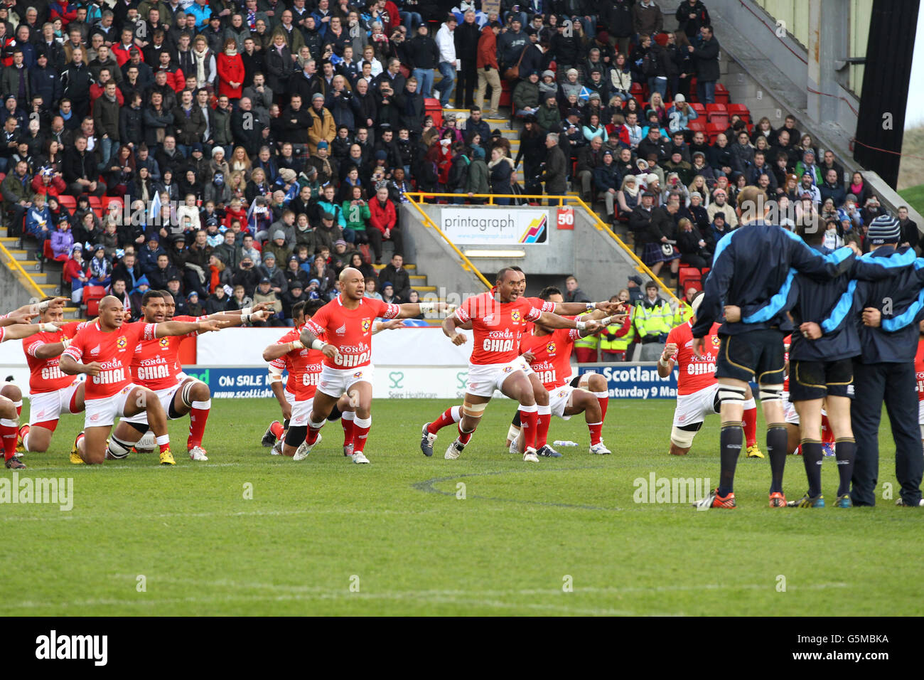 Rugby Union - EMC Test - Scotland v Tonga - Pittodrie Stadium Stock ...
