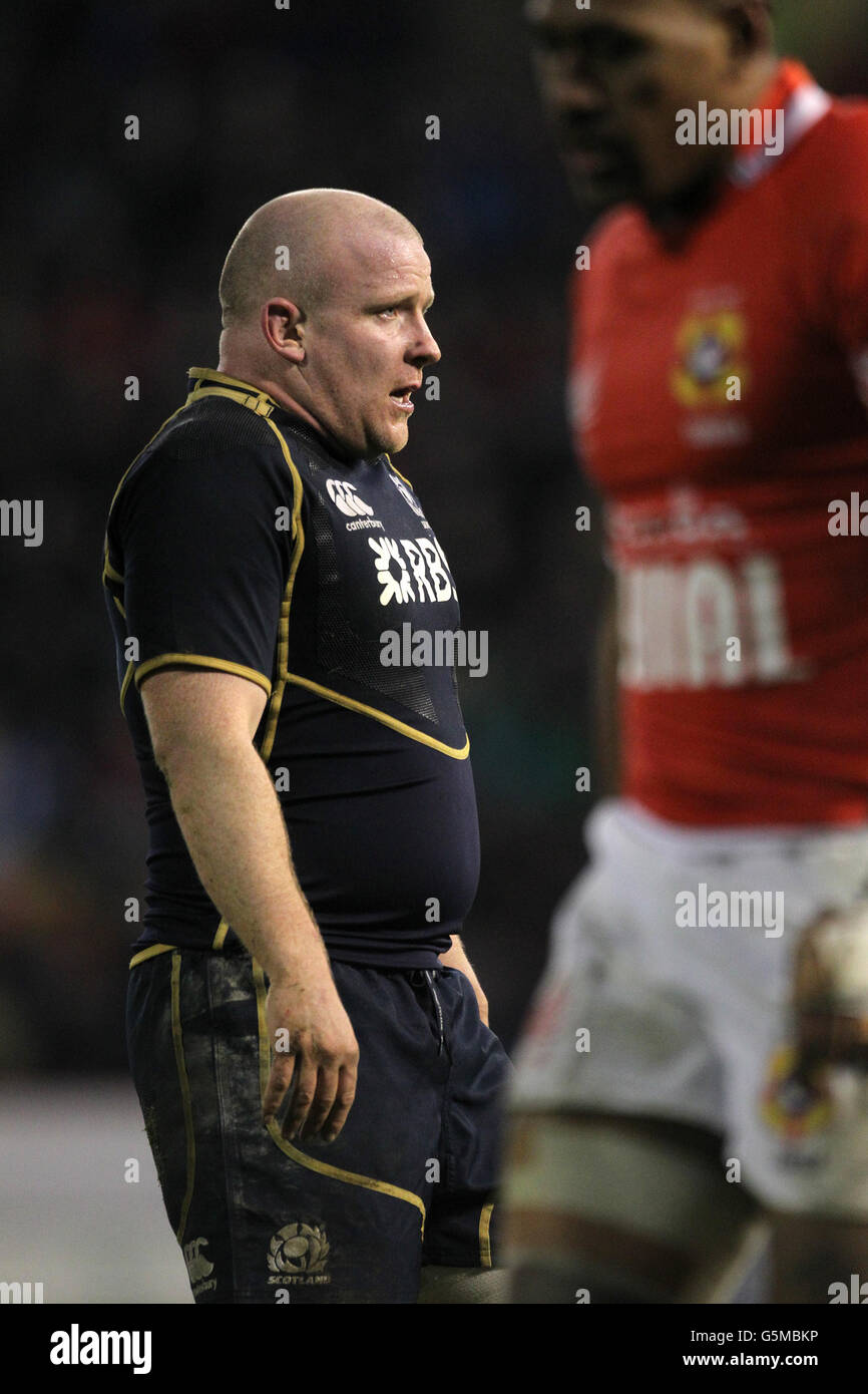 Rugby Union - EMC Test - Scotland v Tonga - Pittodrie Stadium Stock ...