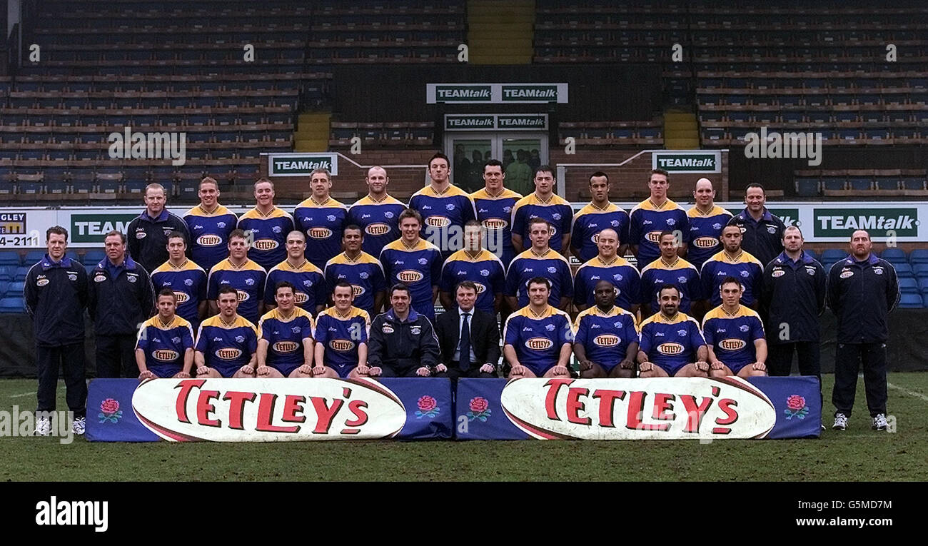 Leeds Rhinos Rugby League first team squad during their team photocall ...