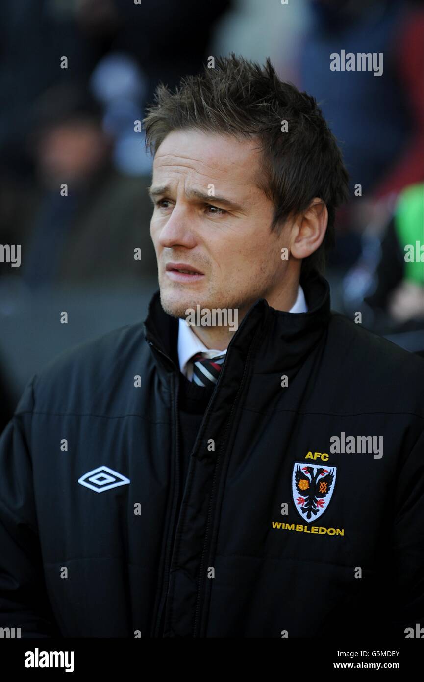 Soccer - FA Cup - Second Round - Milton Keynes Dons v AFC Wimbledon - stadium:mk Stock Photo - Alamy