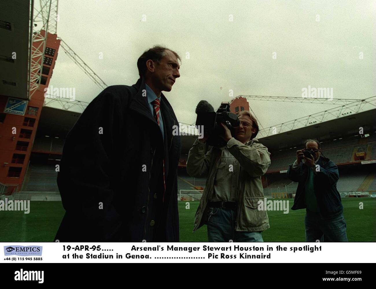 Arsenals manager stewart houston in spotlight stadiun in genoa hi-res ...