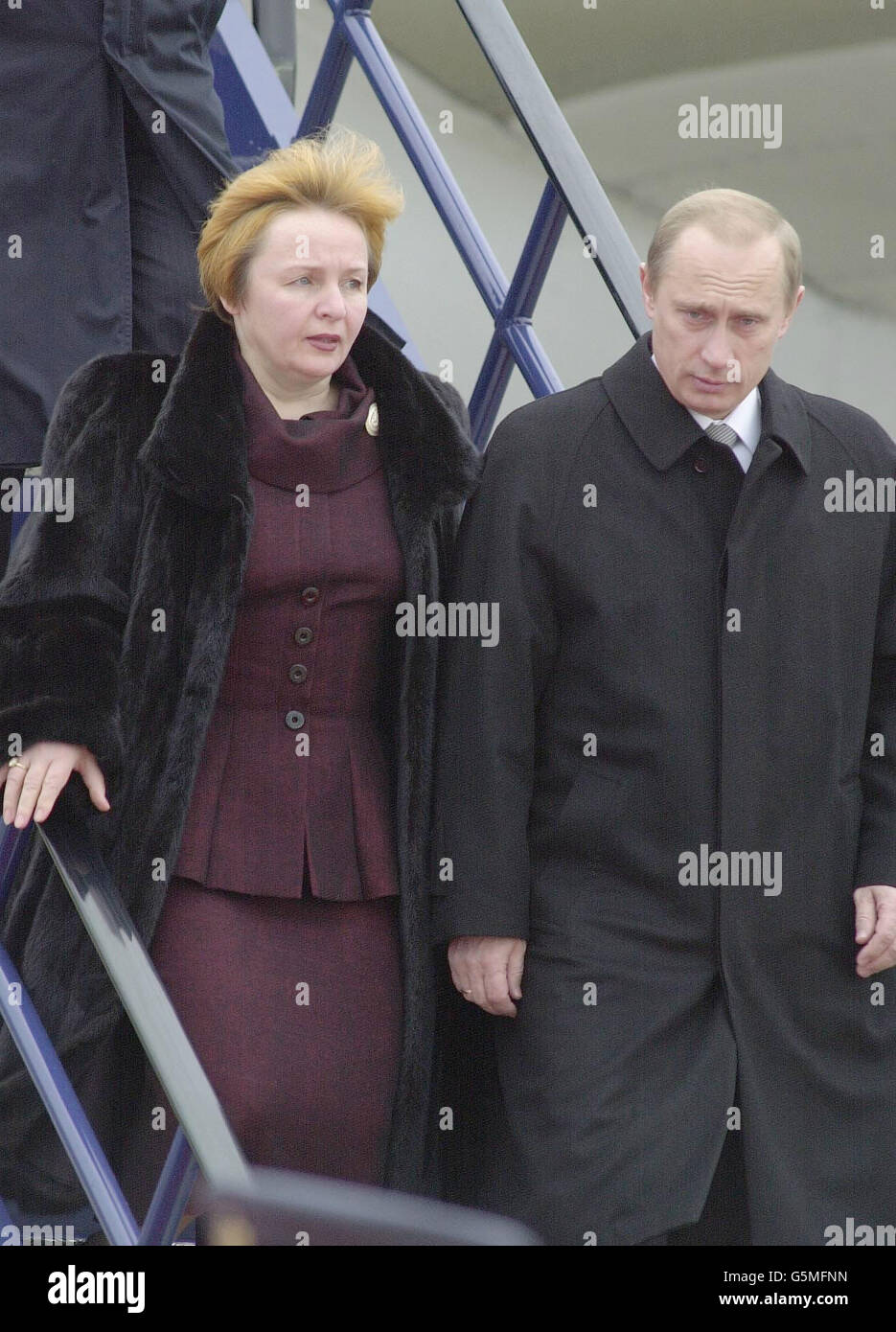 Russian President Vladimir Putin and his wife Lyudmila arriving in ...