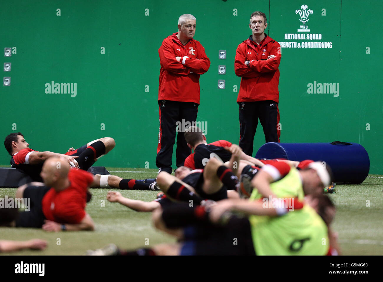 Wales coach warren Gatland (left) and his assistant Robert Howley ...