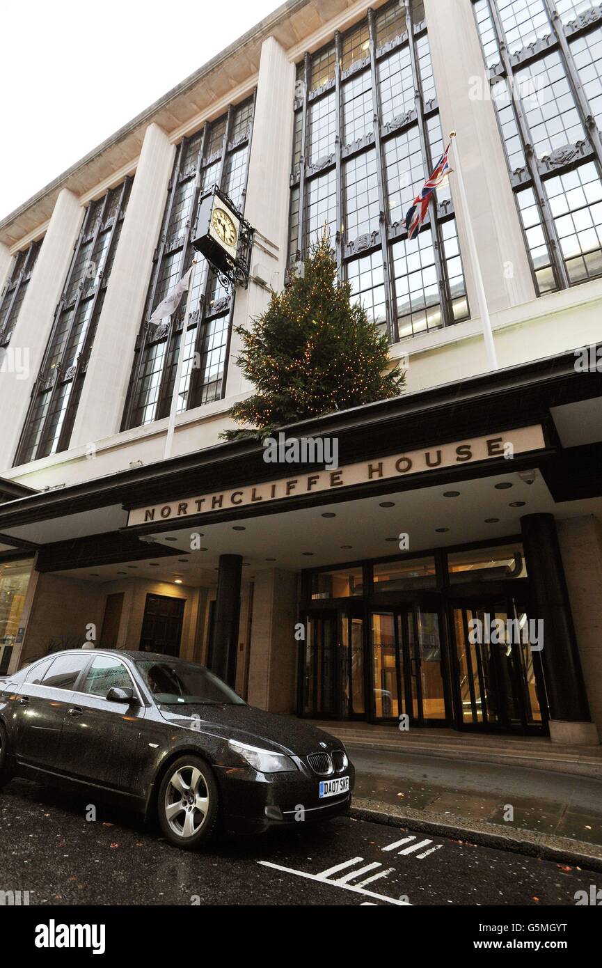 A general view of the main entrance to the DMGT head office ...