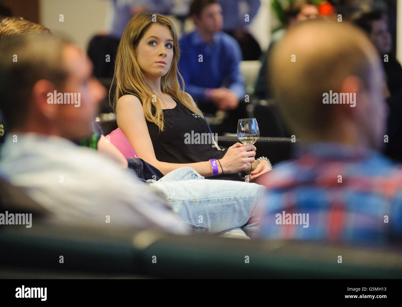 General view of the audience at the Absolute Radio football commentator ...
