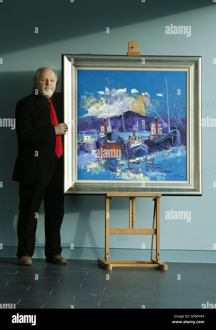 Scottish artist John Lowrie Morrison is, known as Jolomo, with his work ...