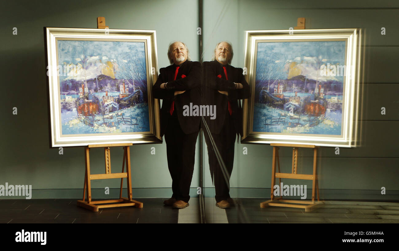 Scottish artist John Lowrie Morrison is, known as Jolomo, with his work ...