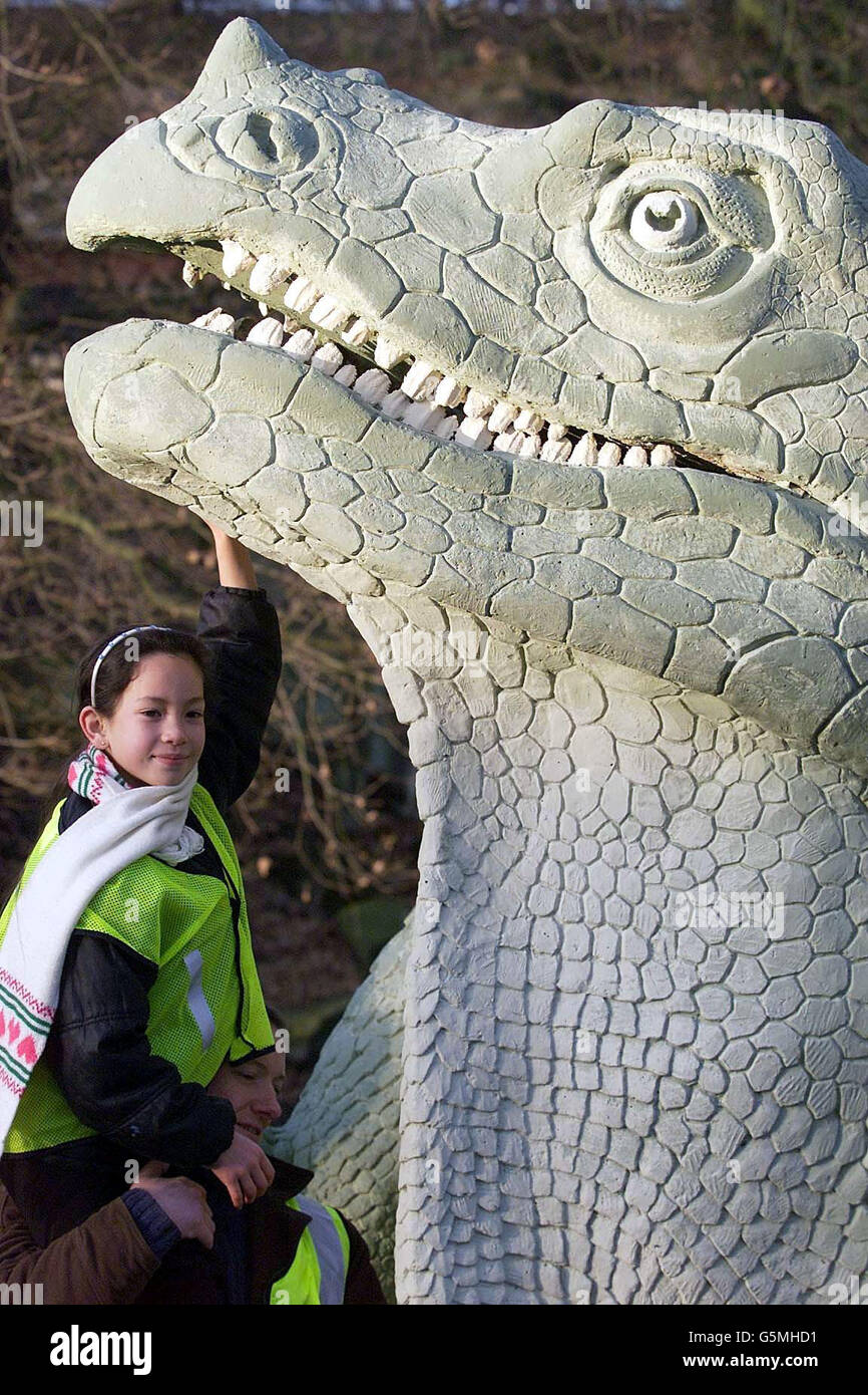 Imogen Smith, aged 8, from Buckinghamshire, poses with a model ...
