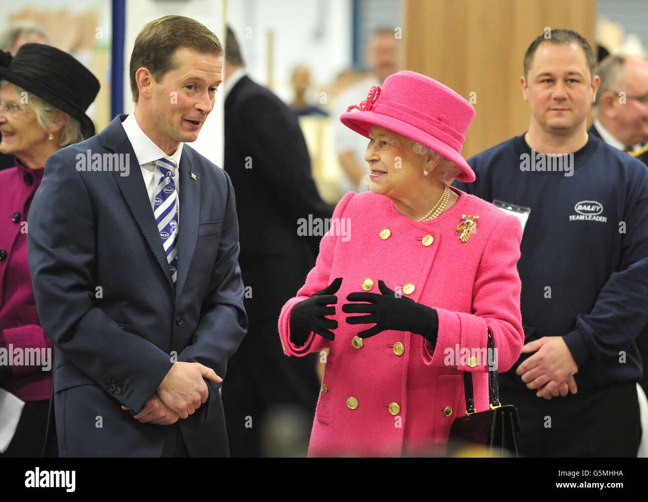 Queen Elizabeth II during a visit to Bailey of Bristol caravan and ...