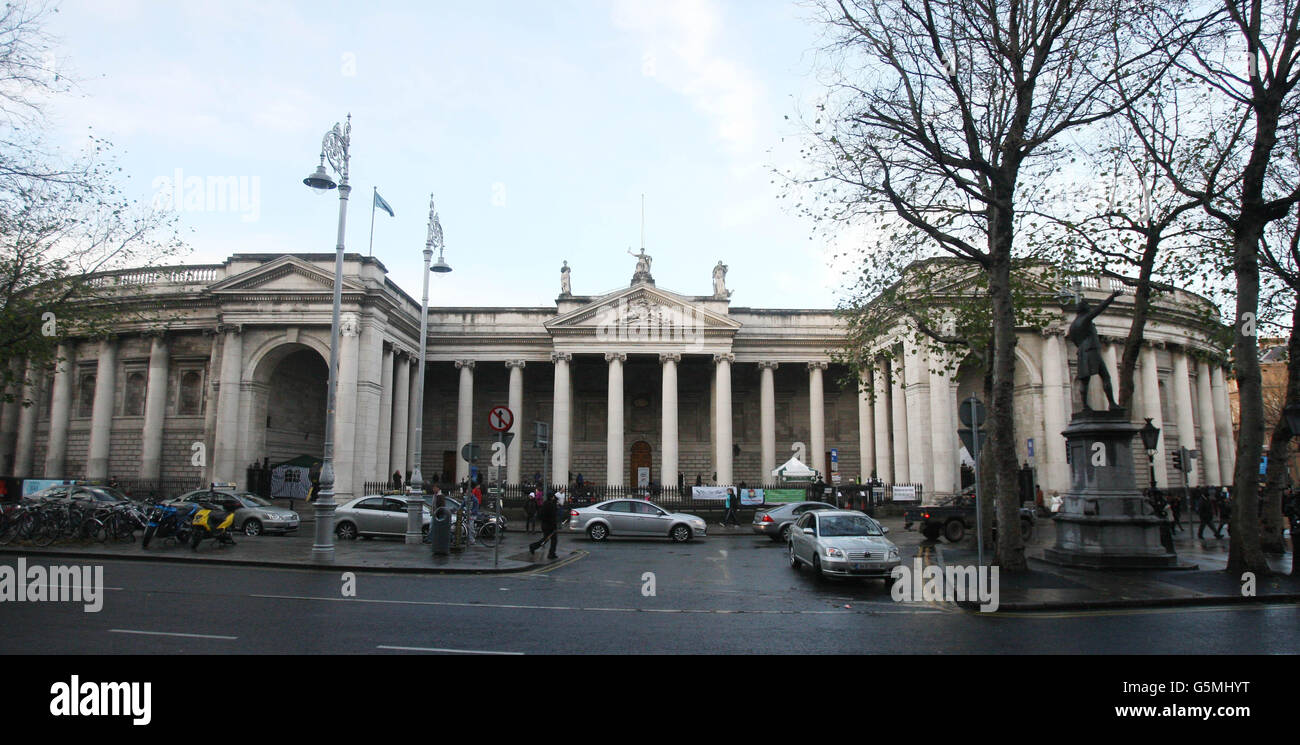 The Bank of Ireland on College Green Dublin where armed raiders made ...