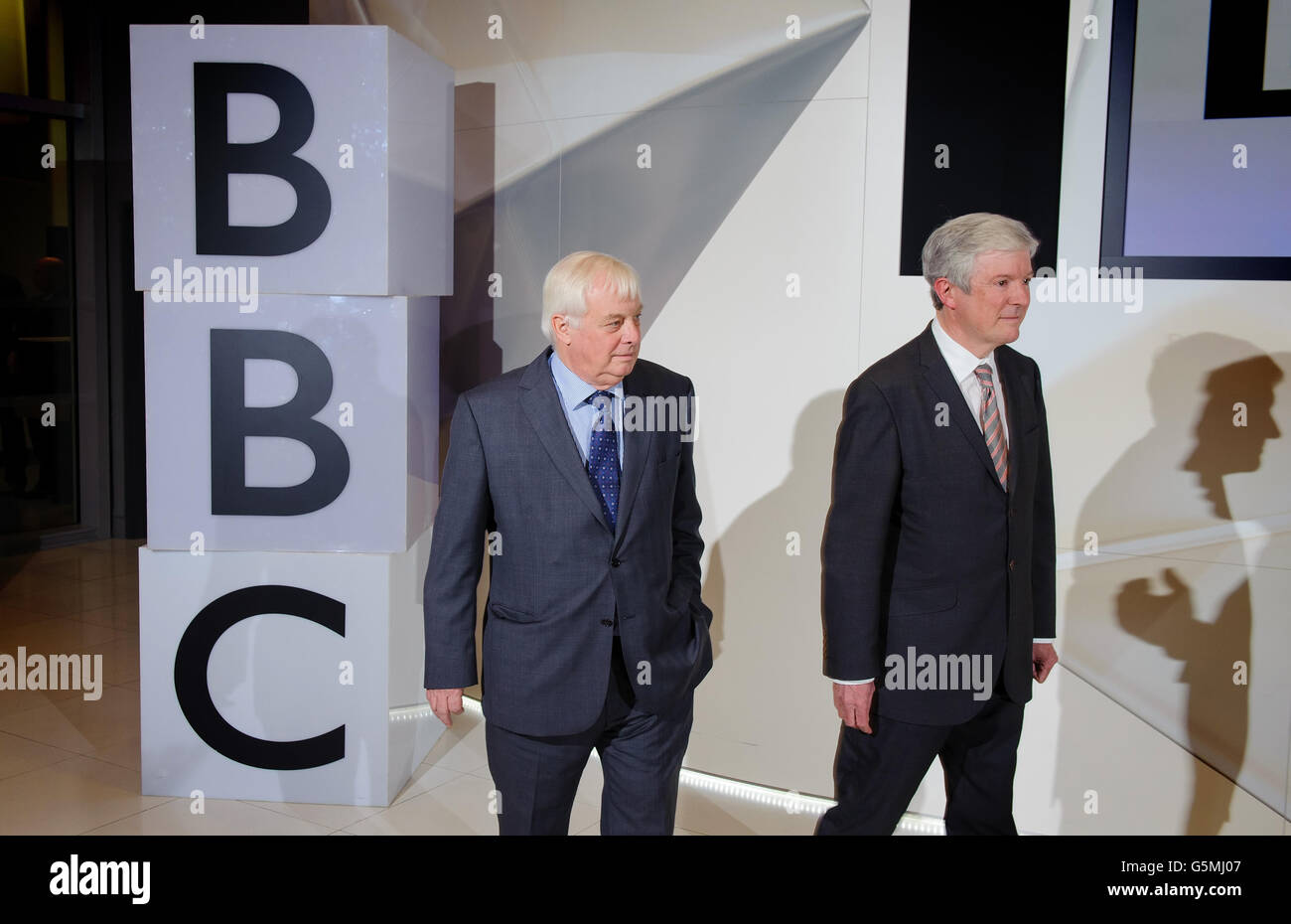 BBC Director General Designate Tony Hall (right) and BBC Trust Chairman ...