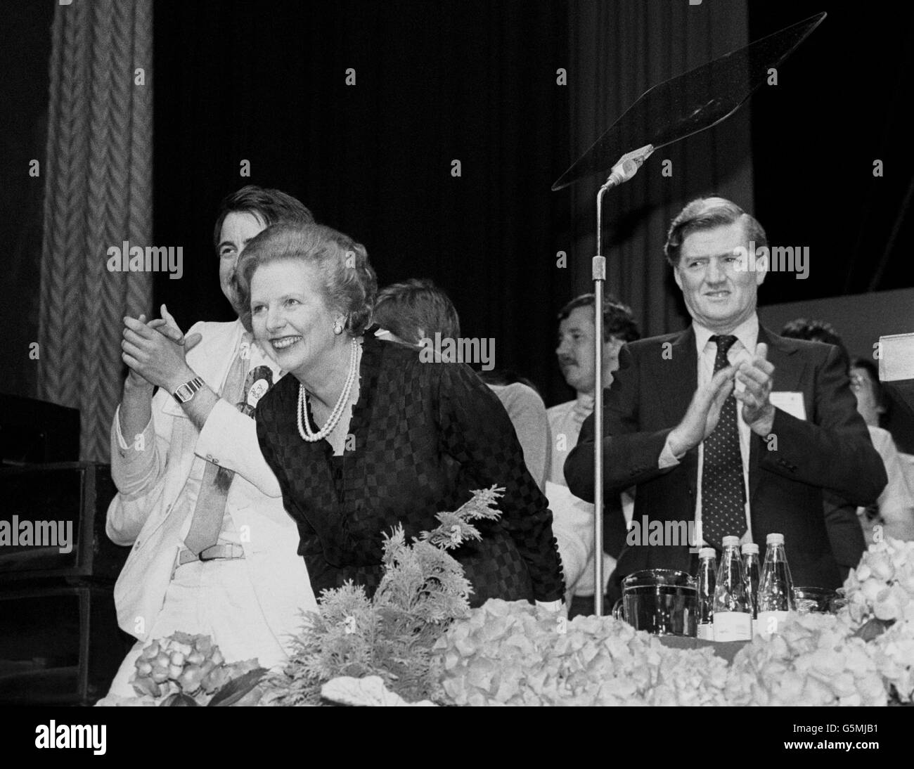 Thatcher margaret 1983 Black and White Stock Photos & Images - Alamy
