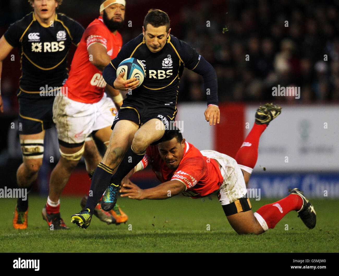 Rugby Union - EMC Test - Scotland v Tonga - Pittodrie Stadium Stock ...