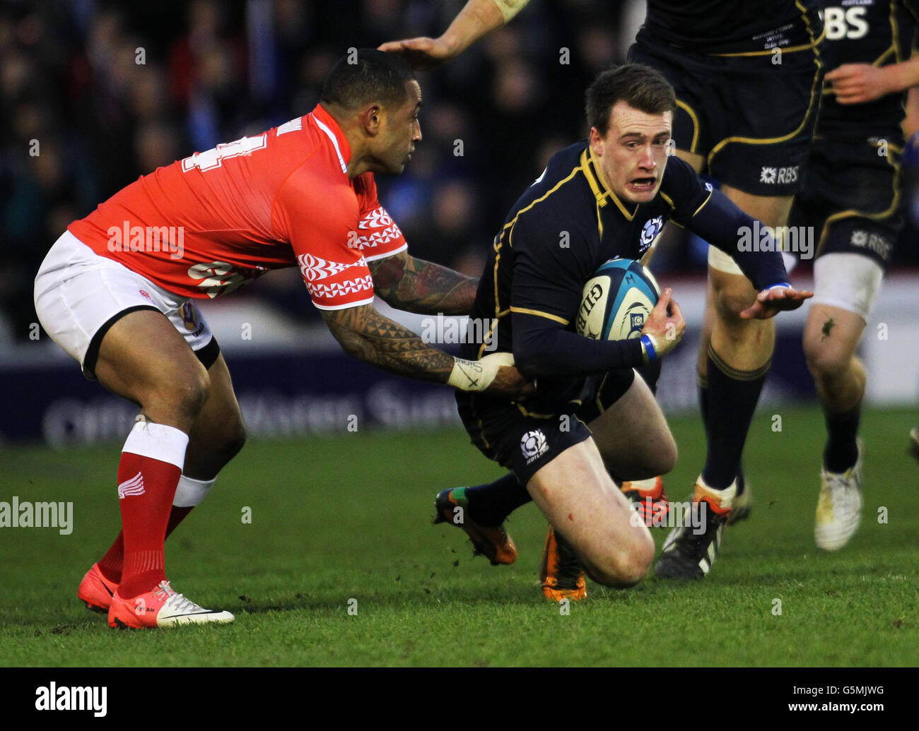 Rugby Union - EMC Test - Scotland v Tonga - Pittodrie Stadium Stock ...