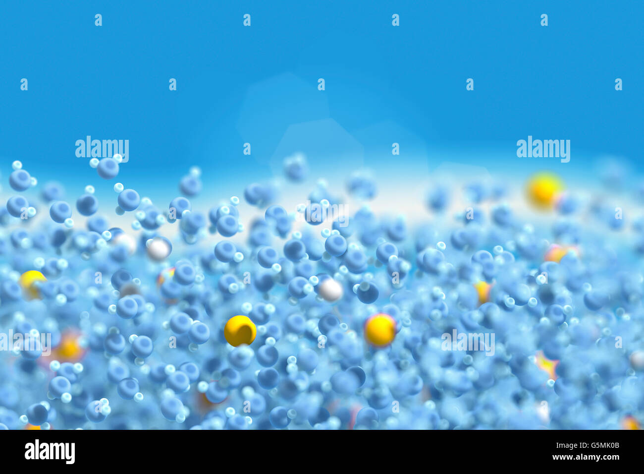 Chemical structure of a water molecule hi-res stock photography and ...