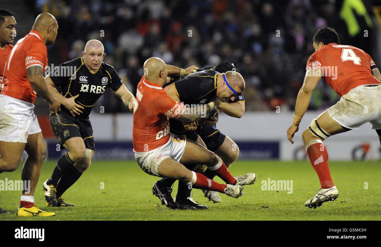 Rugby Union - EMC Test - Scotland v Tonga - Pittodrie Stadium Stock ...