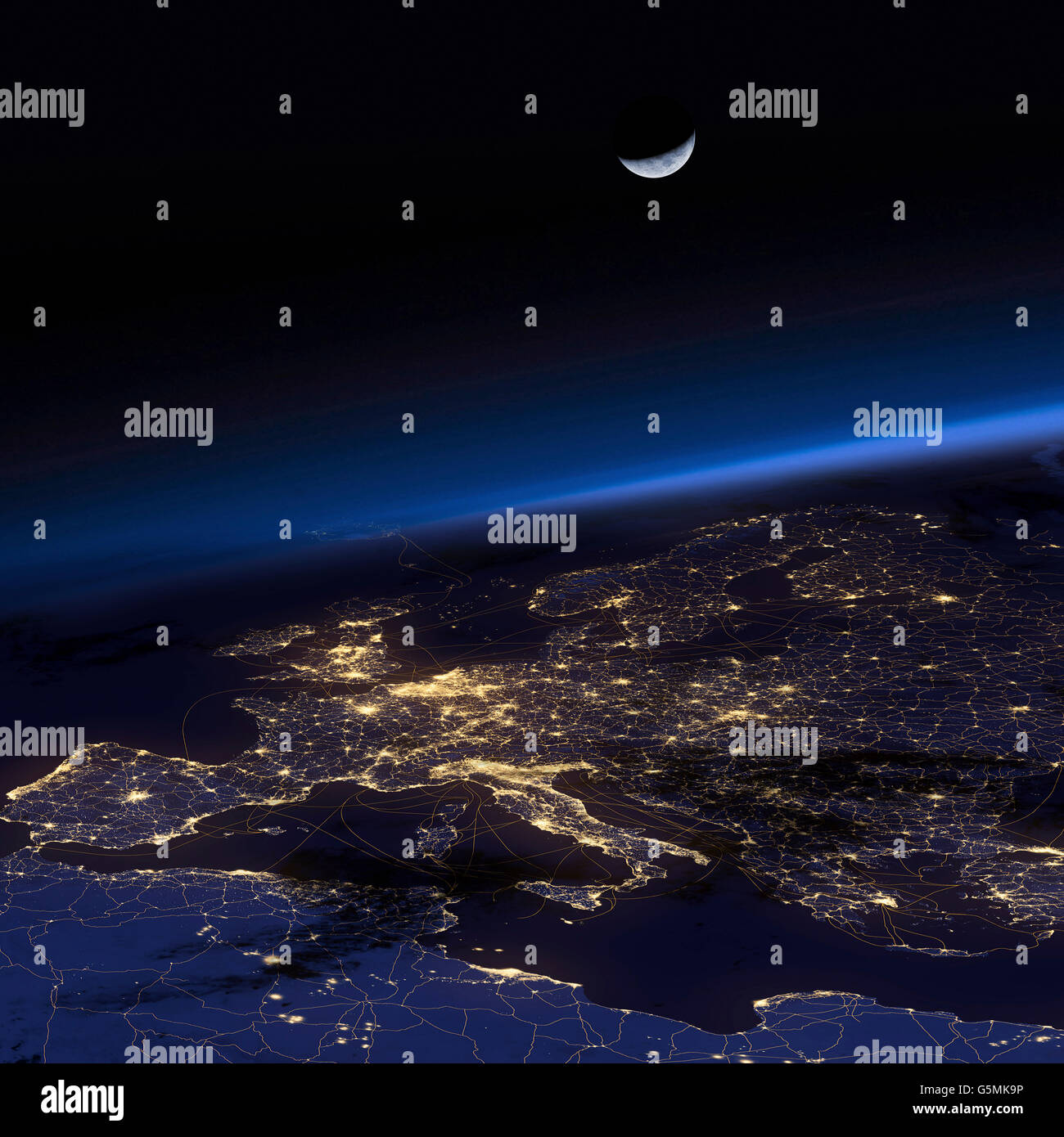 Earth at night europe hi-res stock photography and images - Alamy