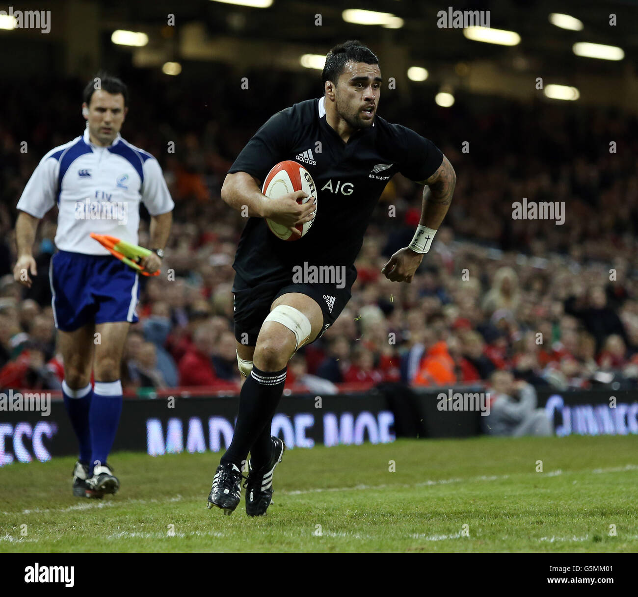 New Zealand's Liam Messsam in action during the Dove Men Series match ...