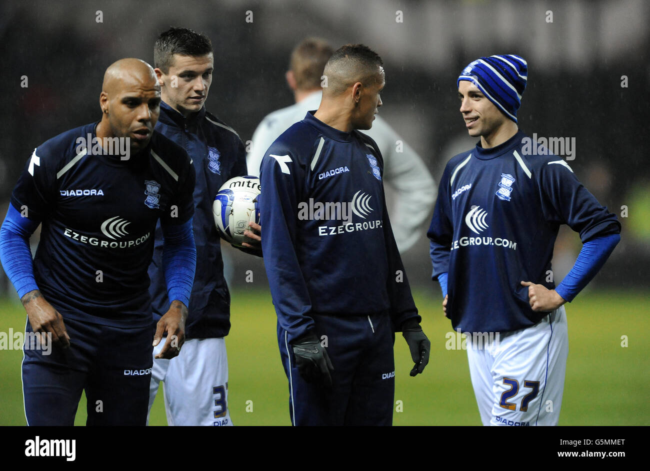 The birmingham city team warm up hi-res stock photography and images ...