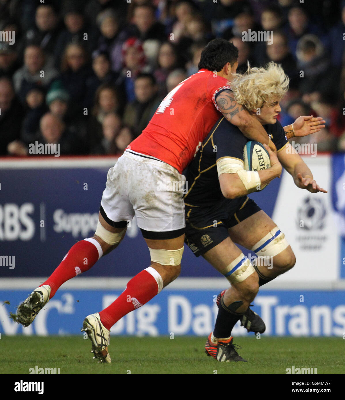 Rugby Union - EMC Test - Scotland v Tonga - Pittodrie Stadium Stock ...
