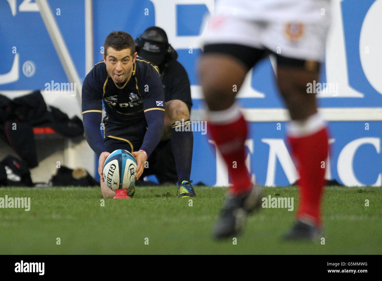 Rugby Union - EMC Test - Scotland v Tonga - Pittodrie Stadium Stock ...