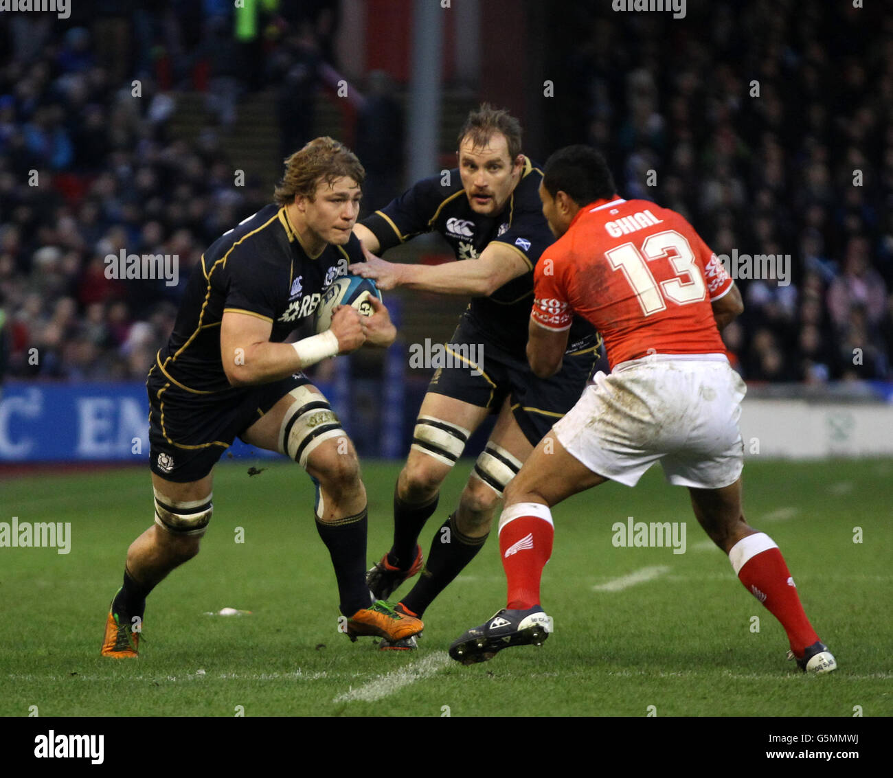 Rugby Union - EMC Test - Scotland v Tonga - Pittodrie Stadium Stock ...