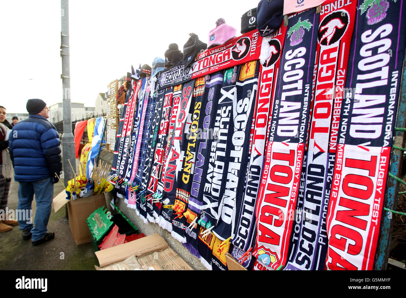 Rugby Union - EMC Test - Scotland v Tonga - Pittodrie Stadium Stock ...