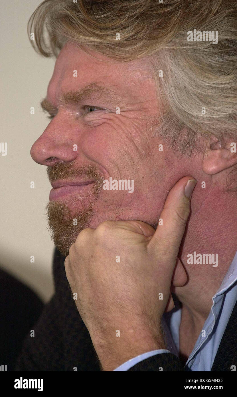 Business head head shot smiling richard branson hi-res stock ...