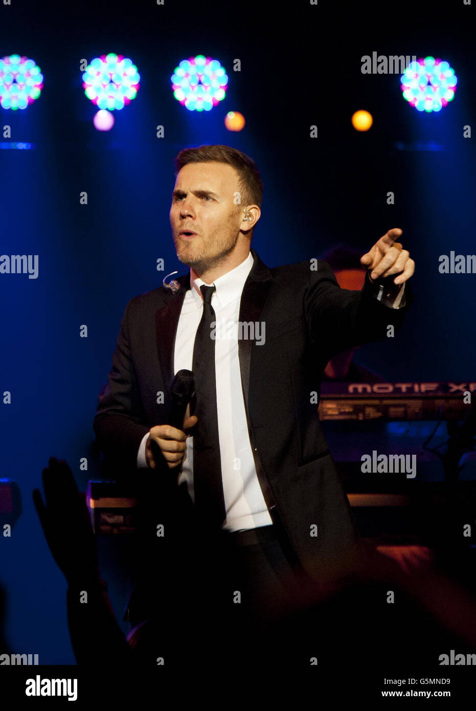 Gary Barlow performs in concert at the Royal Albert Hall, London. PRESS ...