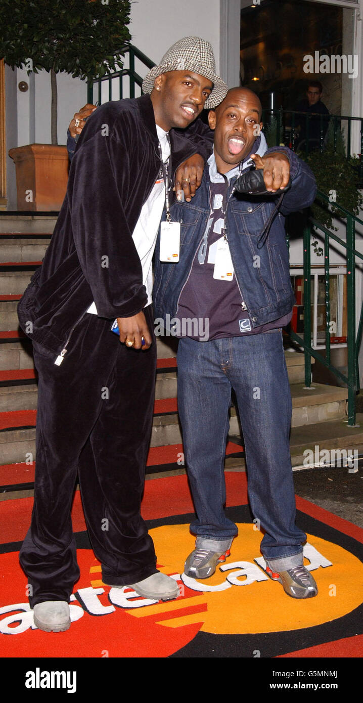 Garage Duo DJ Luck and MC Neat (L-R) arrive at the Abbey Road studios ...