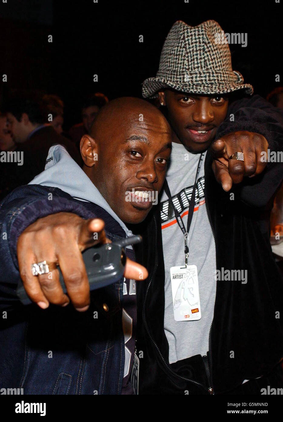 DJ Luck and MC Neat arrive at the Abbey Road studios in London where ...