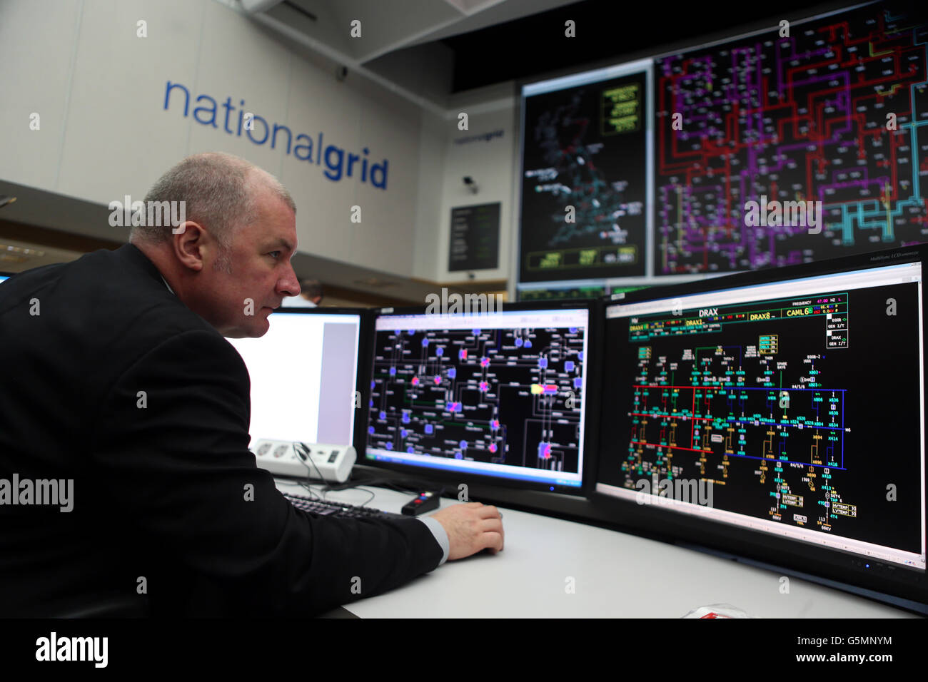Davey visits Electricity National Control Centre Stock Photo - Alamy