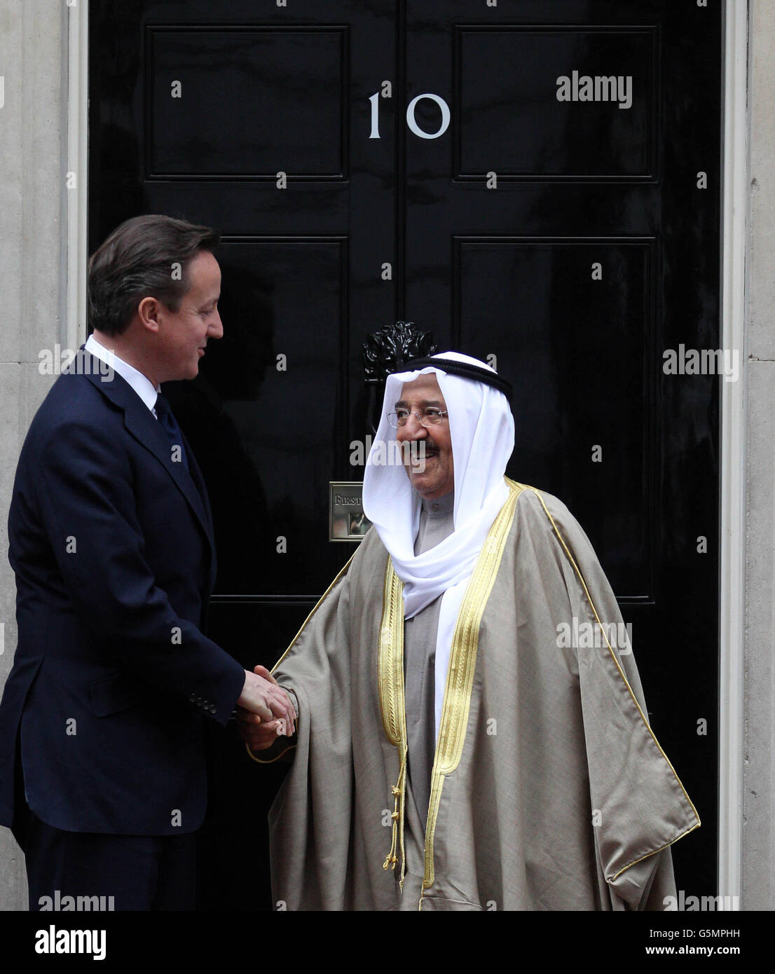 Prime Minister David Cameron greets The Amir of the State of Kuwait ...