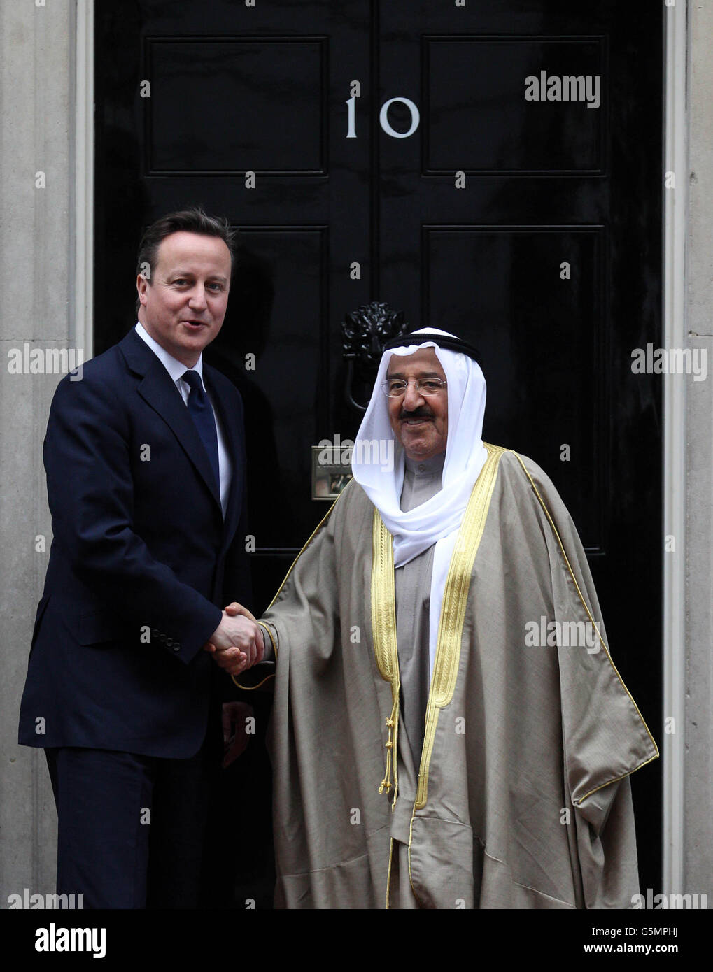 Prime Minister David Cameron greets The Amir of the State of Kuwait ...