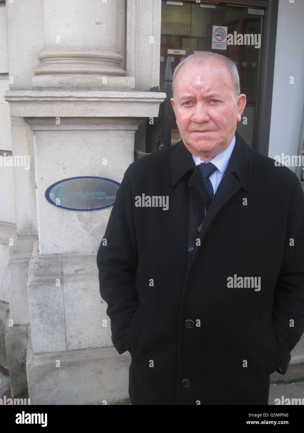 David Heasley outside Mays chambers coroner's court in Belfast this ...