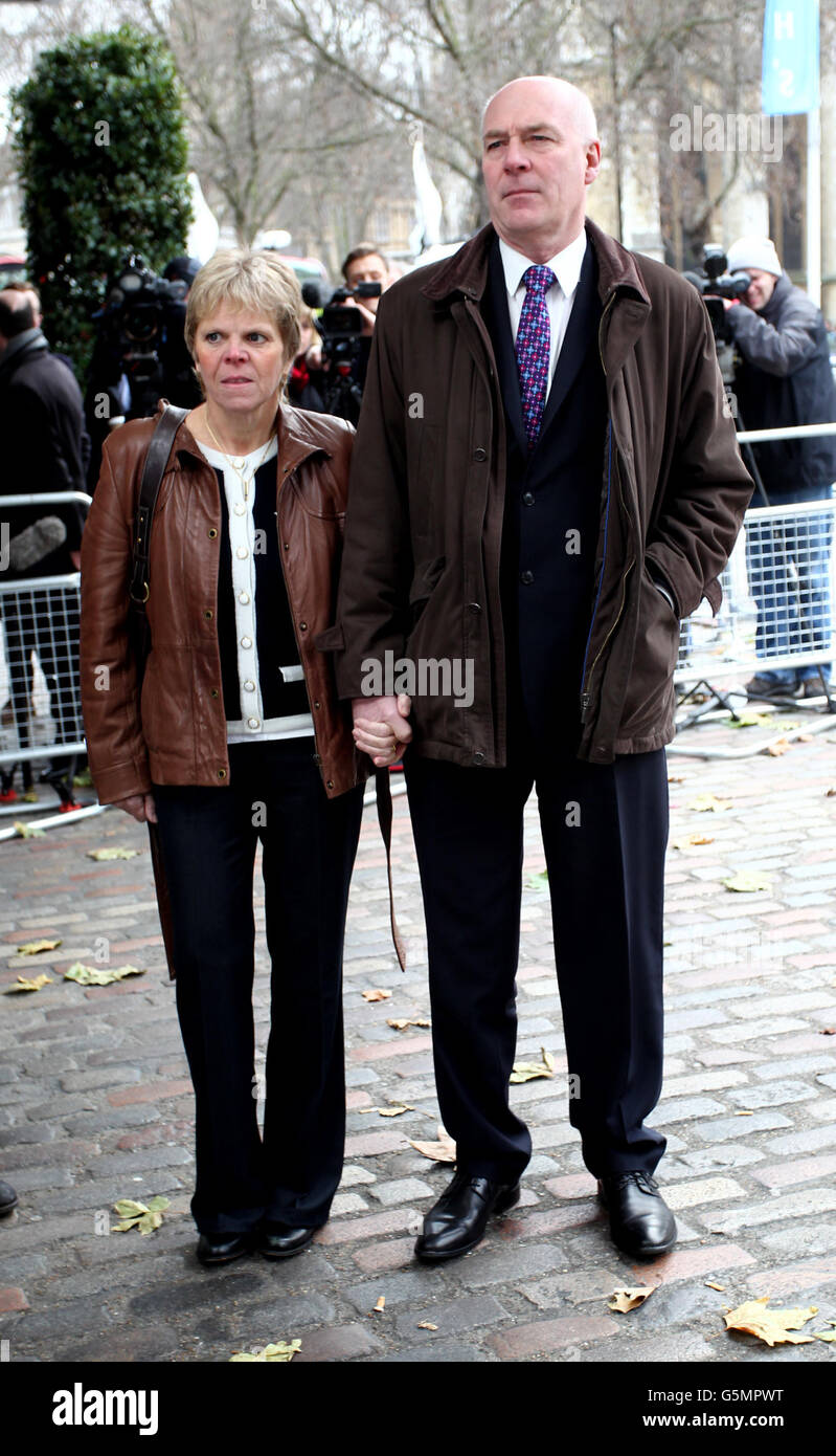 Bob and Sally Dowler arrive for the announcement of Lord Justice ...