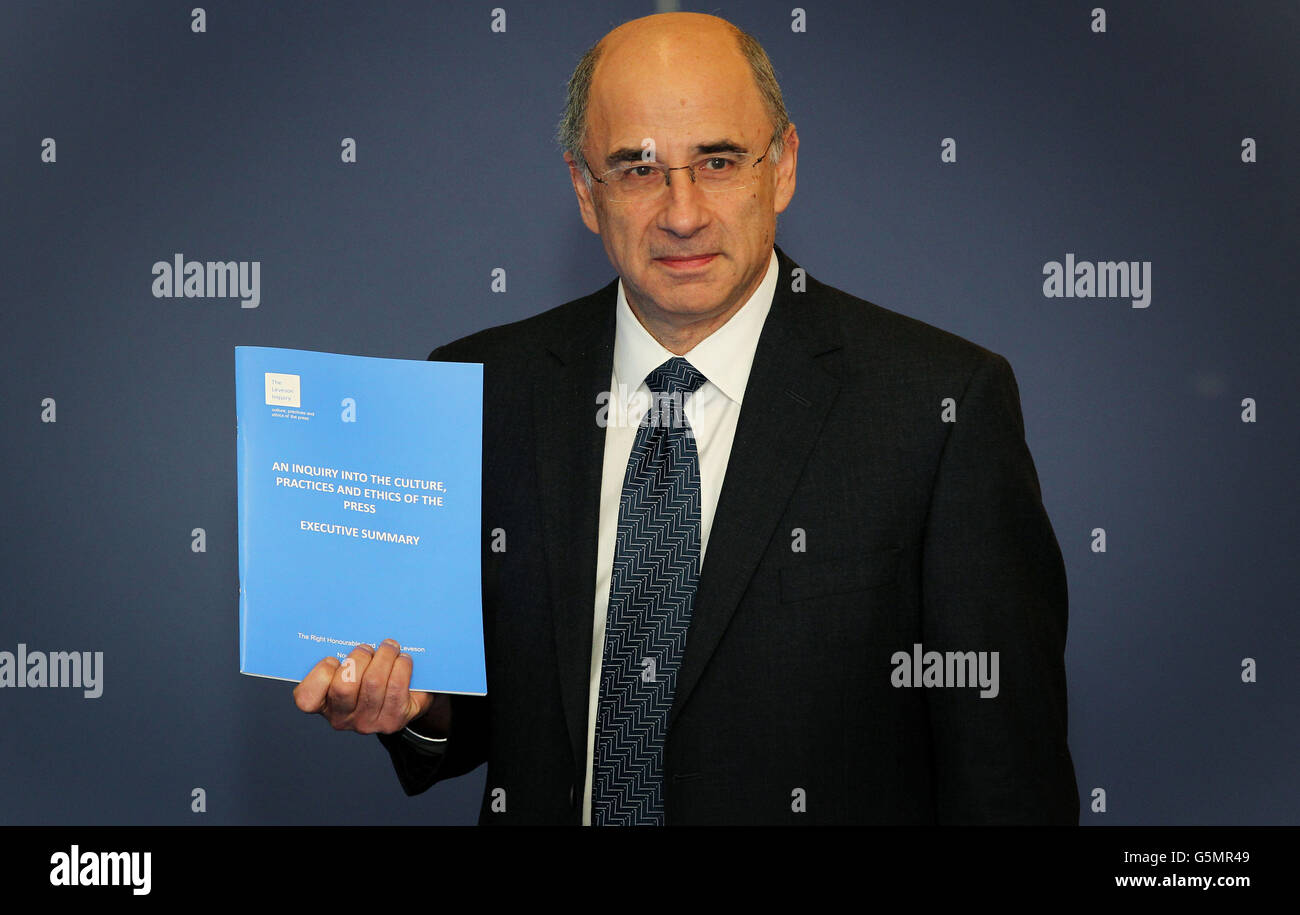 Lord justice leveson hi-res stock photography and images - Alamy