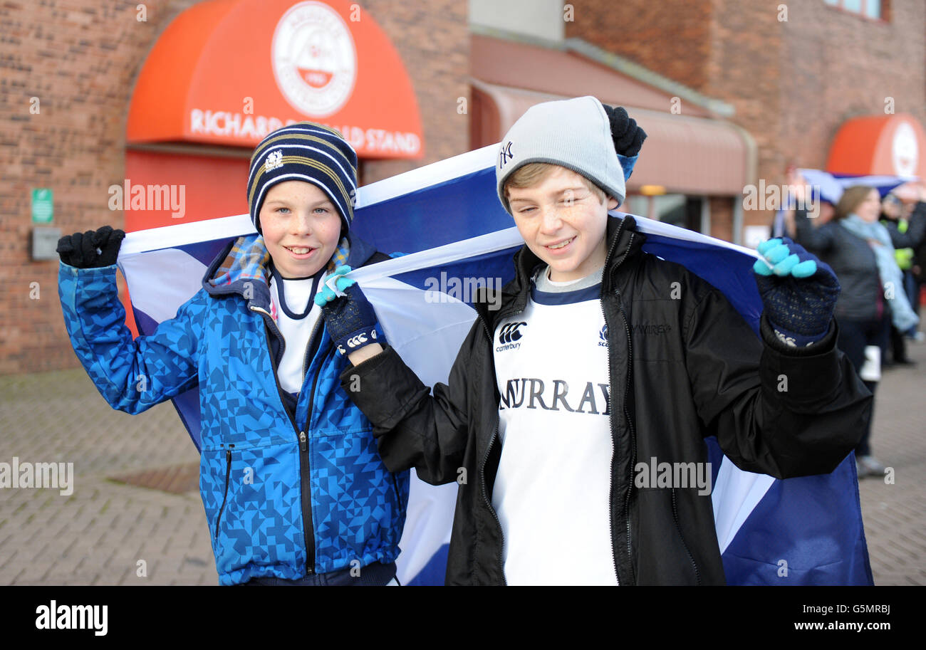 Rugby Union - EMC Test - Scotland v Tonga - Pittodrie Stadium Stock ...