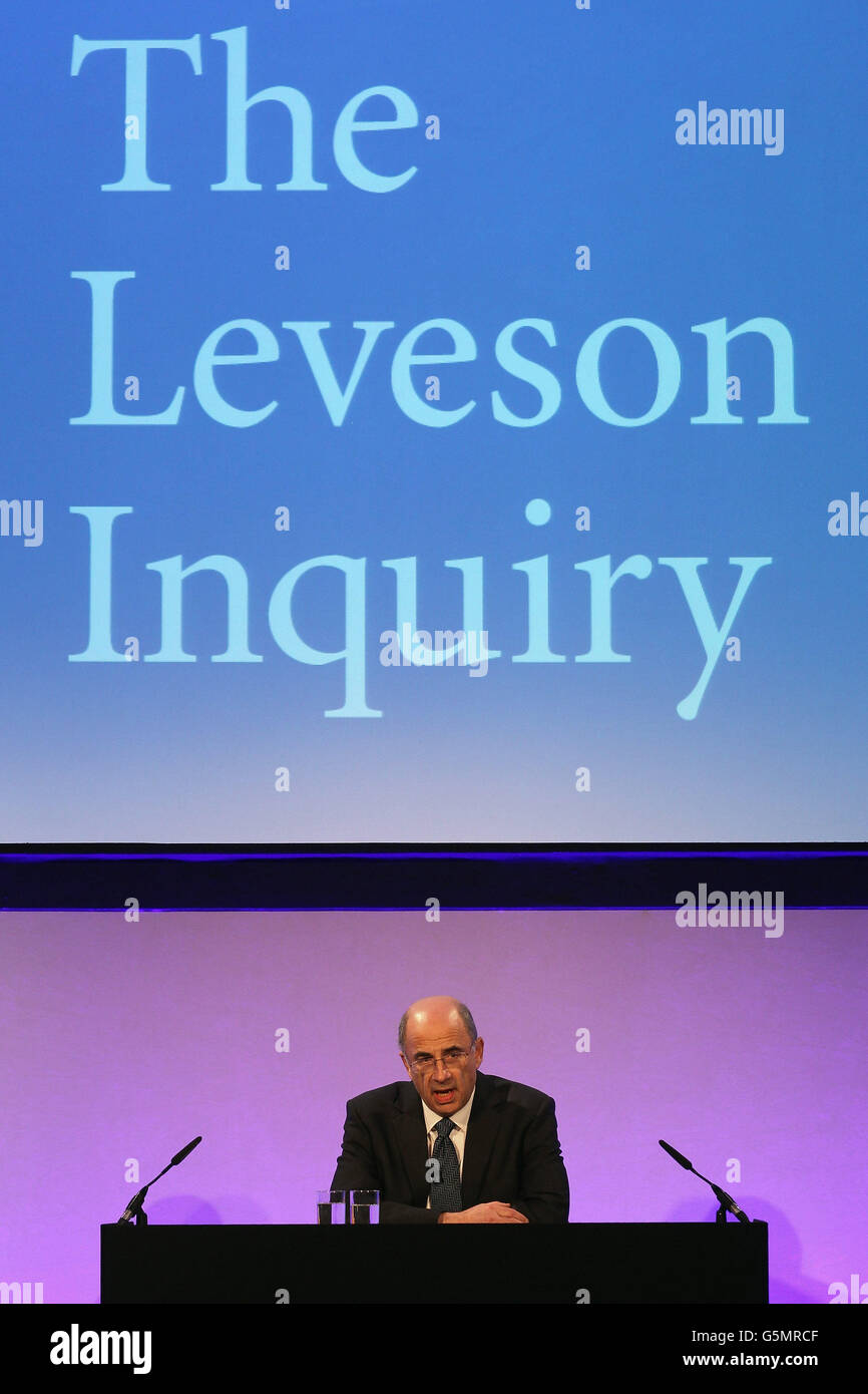 Lord leveson report hi-res stock photography and images - Alamy