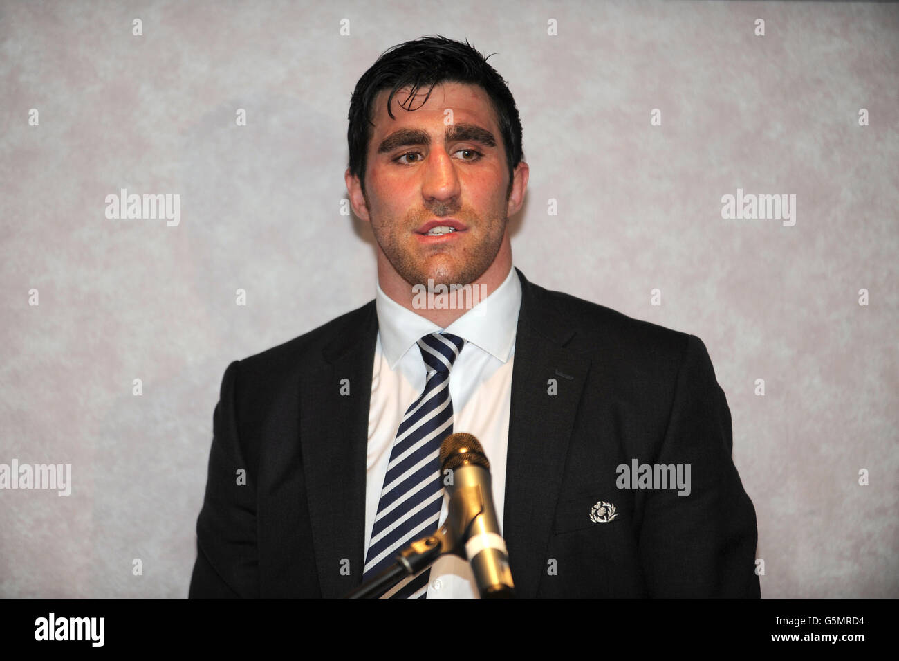 Rugby union emc test scotland v tonga pittodrie stadium hi-res stock ...