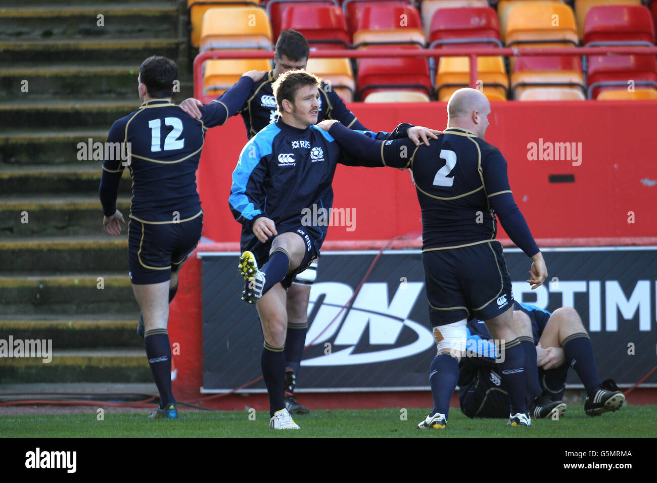 Rugby Union - Scotland Captains Run - Pittodrie Stadium Stock Photo - Alamy