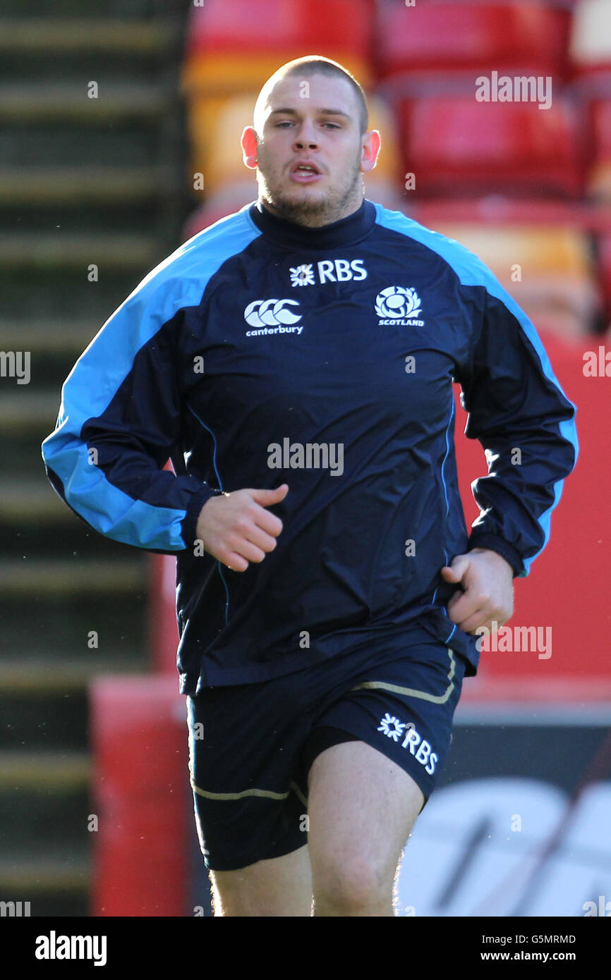 Rugby Union - Scotland Captains Run - Pittodrie Stadium Stock Photo - Alamy