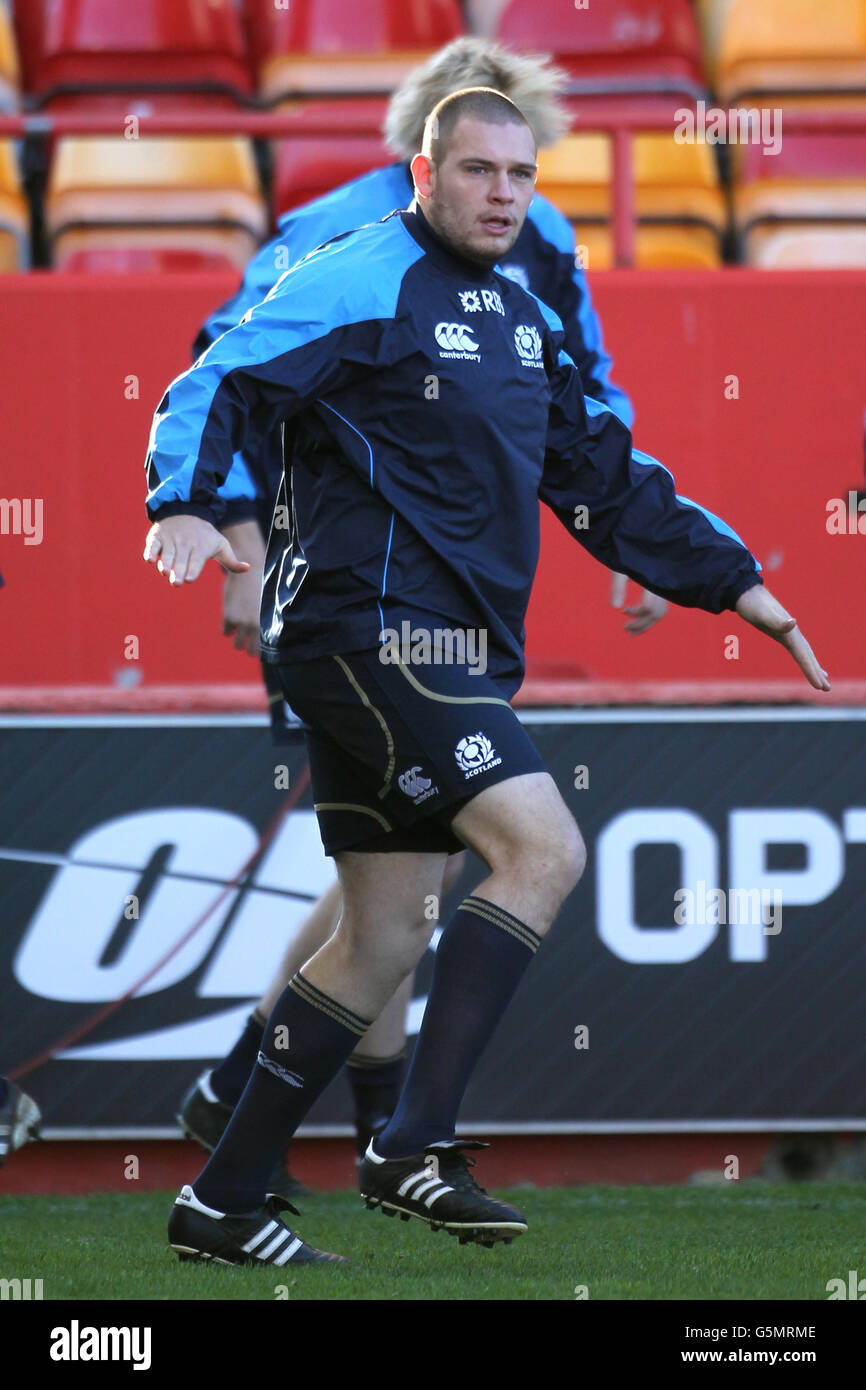 Rugby Union - Scotland Captains Run - Pittodrie Stadium Stock Photo - Alamy