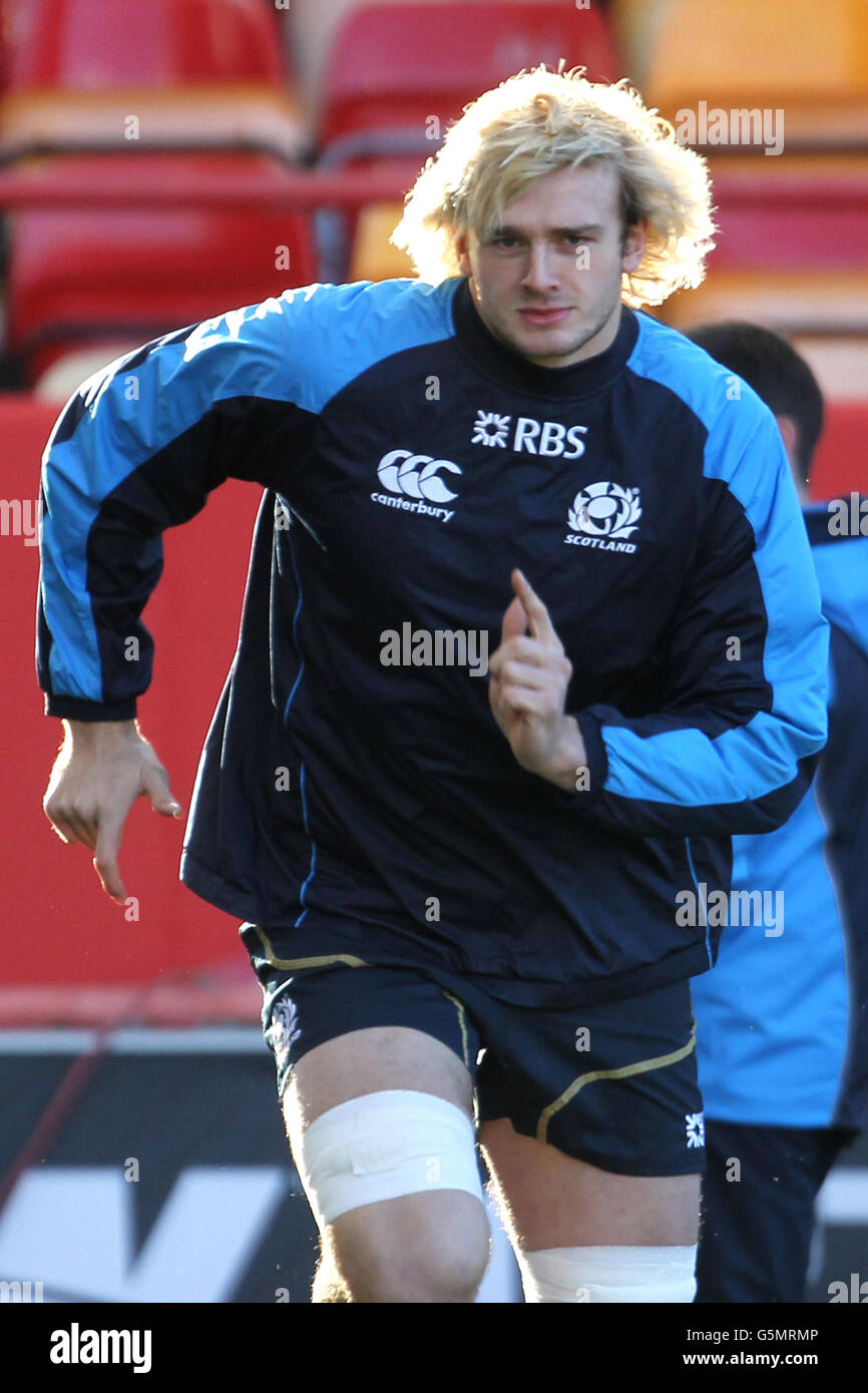 Rugby Union - Scotland Captains Run - Pittodrie Stadium Stock Photo - Alamy