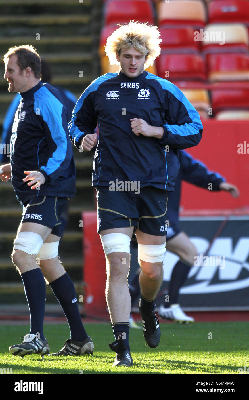 Rugby Union - Scotland Captains Run - Pittodrie Stadium. Richie Gray ...